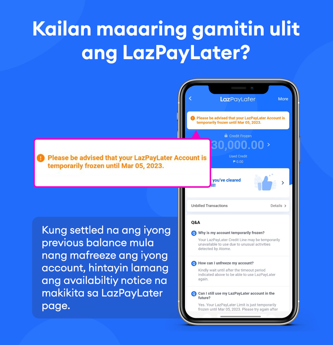 Why is my LazPayLater greyed out? | Lazada
