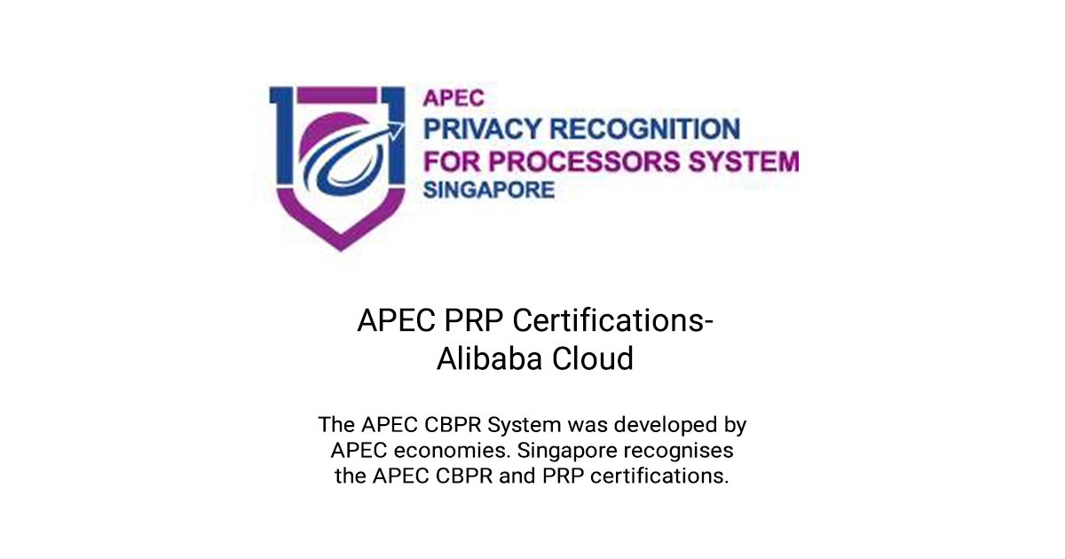 APEC PRP Certifications- Alibaba Cloud