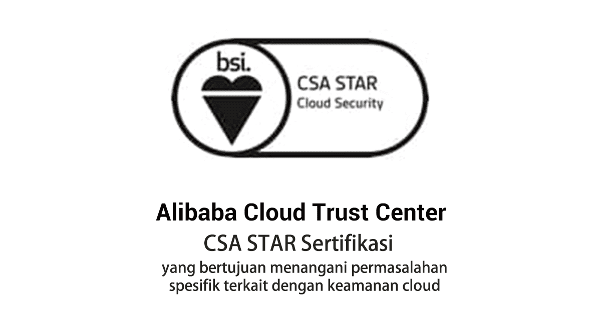 Sertifikasi Medali Emas CSA STAR - Alibaba Cloud