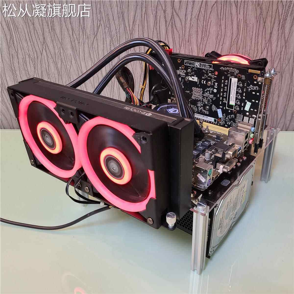 ITX台式MATX电脑X799机箱：透明亚克力，简约开放式主板支架机，打造你的梦幻主机！💡-机箱-淘宝百科网