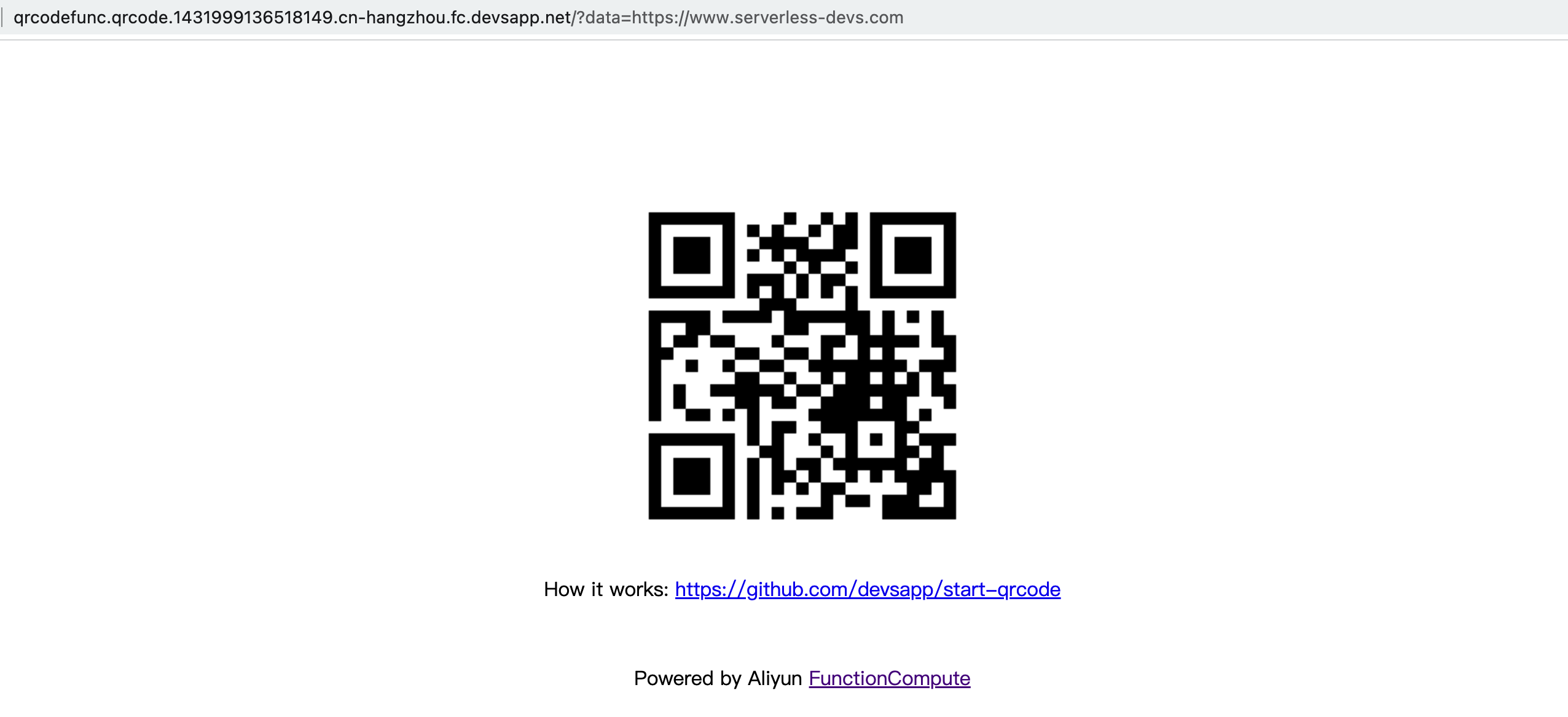 GitHub - devsapp/start-qrcode: make a qrcode