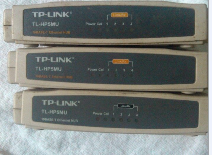 TP-LINK 5口HUB TL-HP5MU 10M网络集线器hub哈勃可抓包送电源