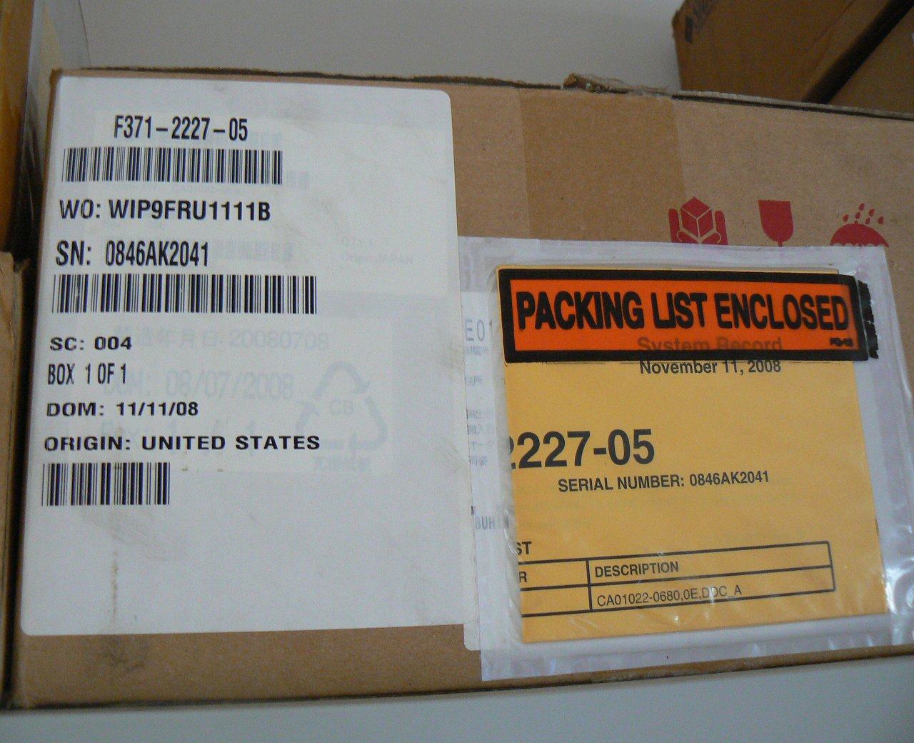 Sun SPARC Enterprise M8000 電源轉換器371-2227