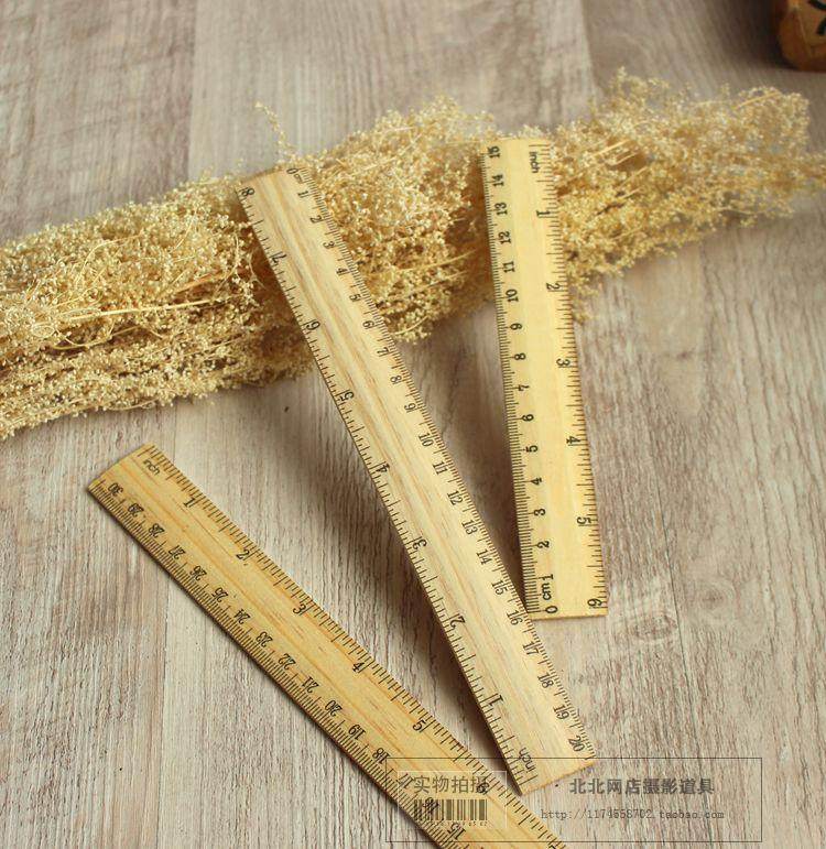 [USD 4.22] Wooden ruler 15cm20cm30cm Online shop photo display ruler ...