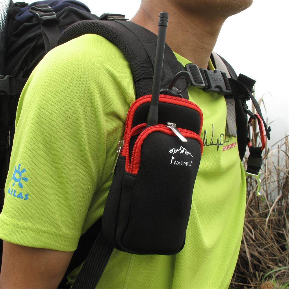 [USD 9.79] Double zipper pocket AXEMEN outdoor mountaineering shoulder ...