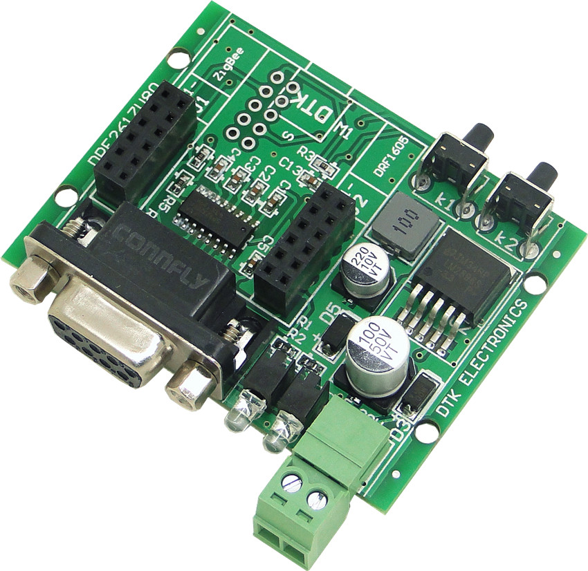 CC2530 ZigBee模块- RS232转TTL底板(DRF1605-RS232A)-宽压升级版