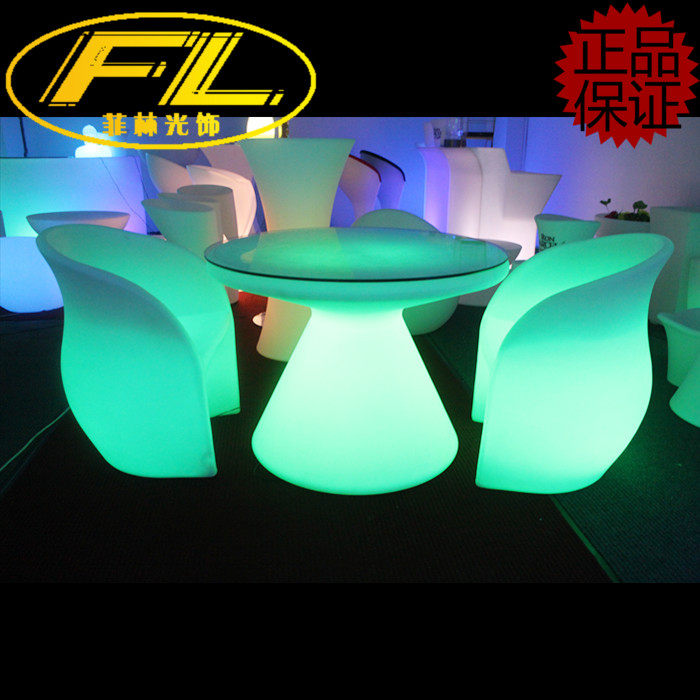 [USD 204.29] Colorful outdoor LED light-emitting bar chair luminous ...