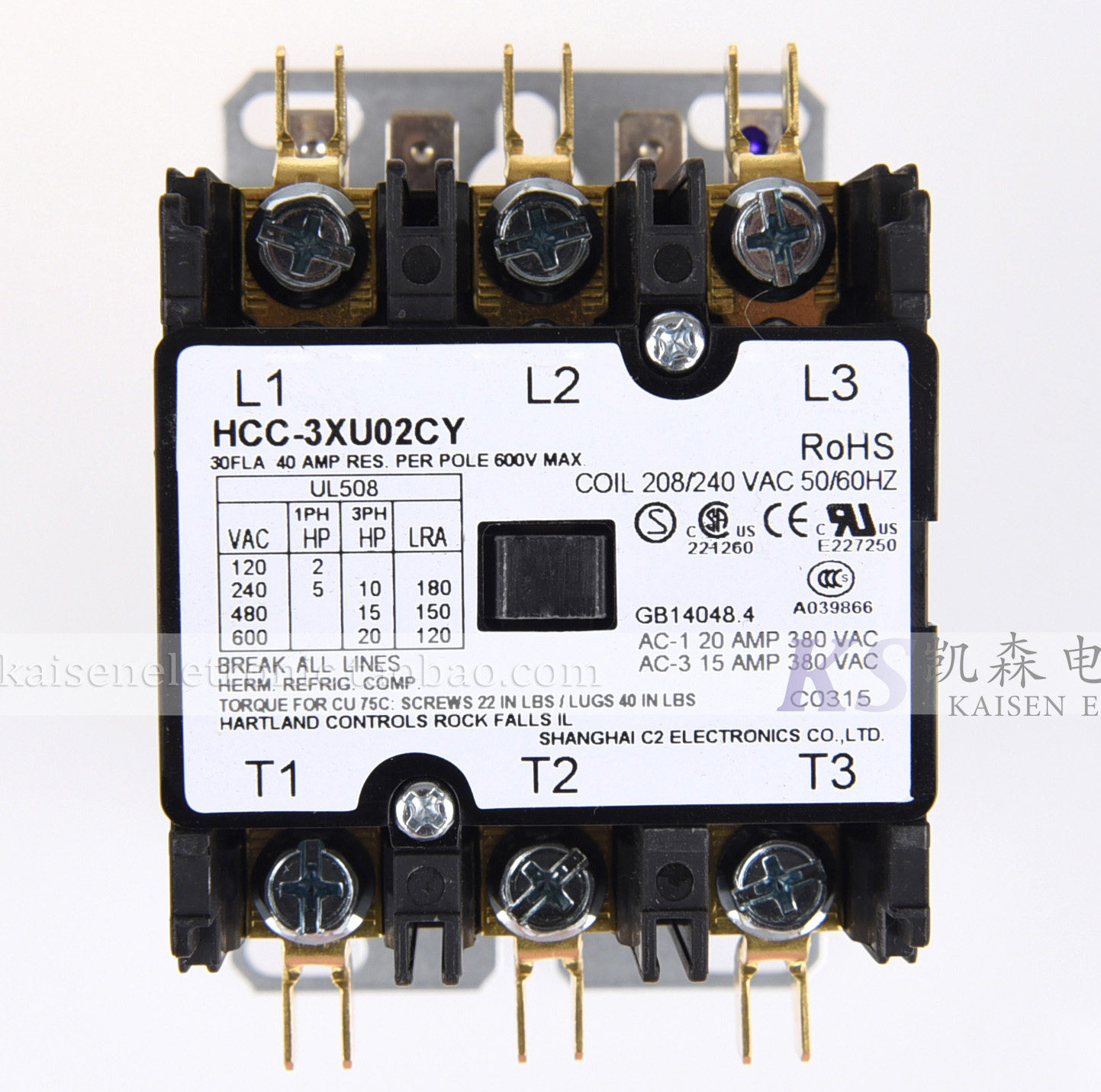 Supply 208V-240V 30A HCC-3XU02CY 50HZ 60HZ American three-phase AC ...