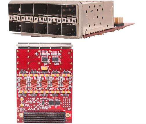 10端口 FMC 子板 SFP/SFP+ 光纤网络 子板HTG-FMC-X10SFP+