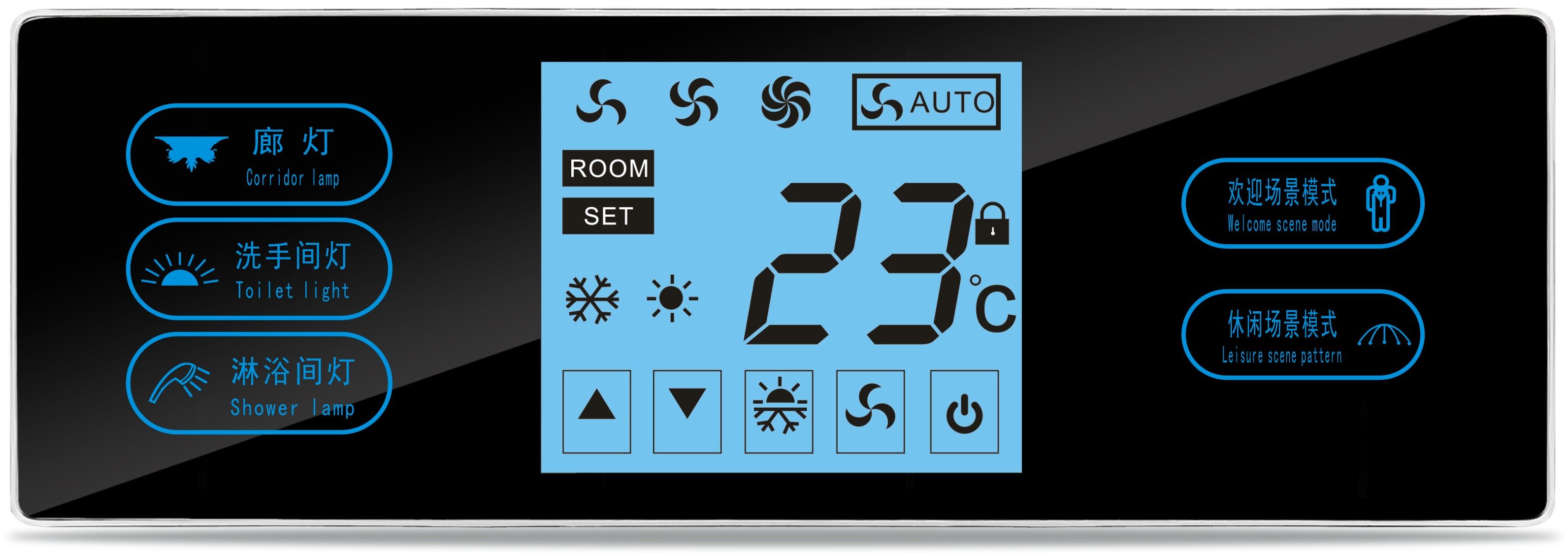 Zero fire standard hotel hotel touch screen Wall switch Hotel switch ...