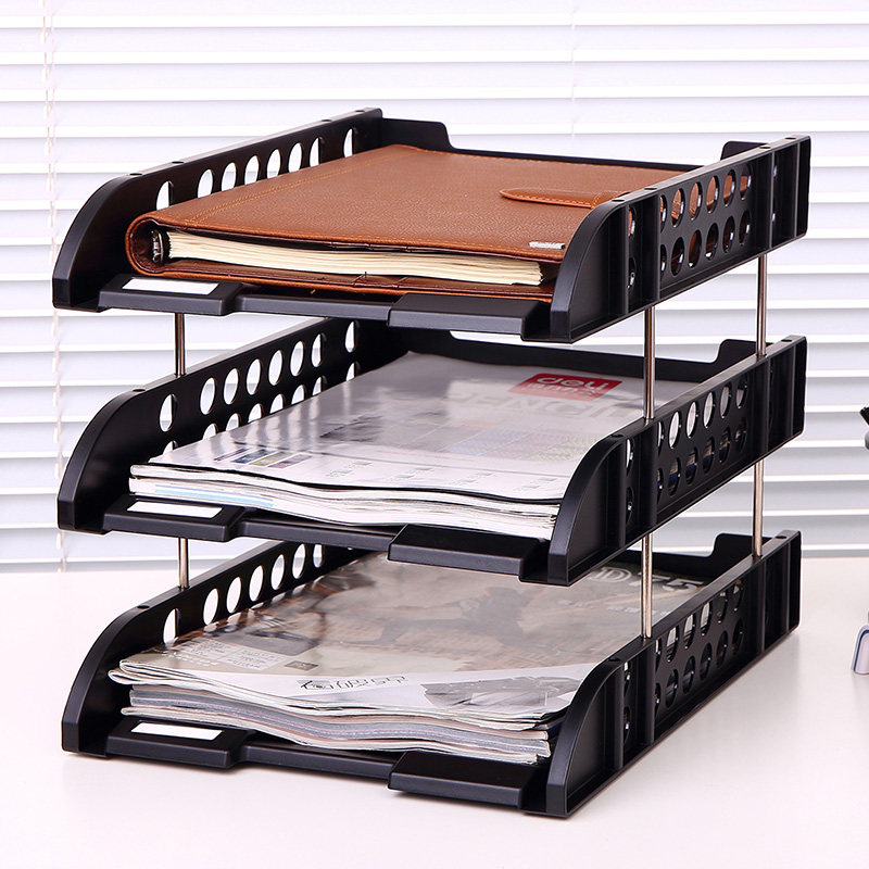 Deli 3 Layer File Tray-Black - Cut Price BD