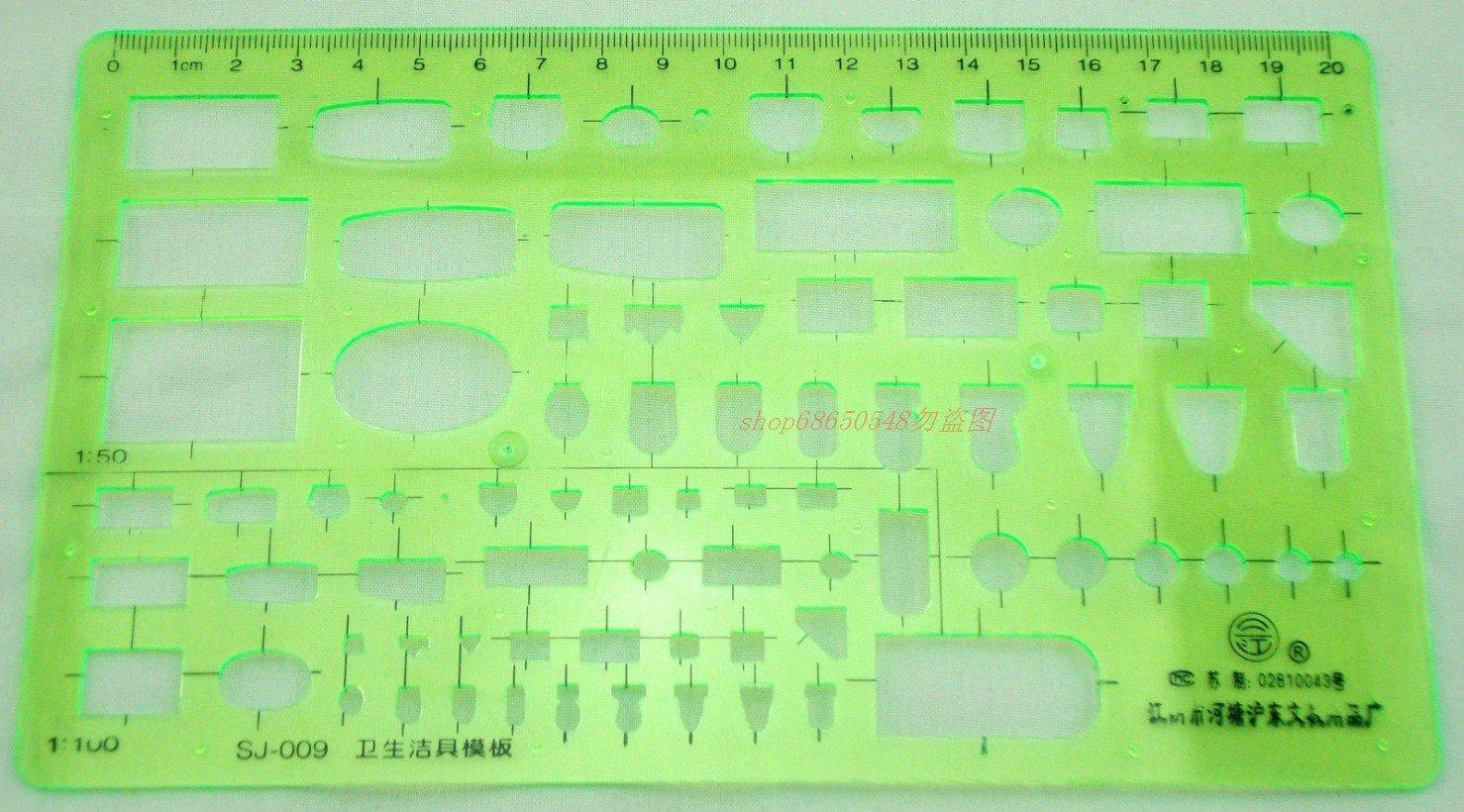 [USD 5.11] Sanitary ware template ruler Architectural design drawing ...