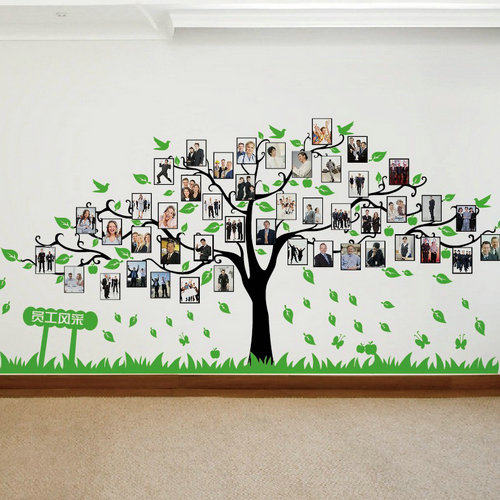 [USD 13.65] Photo Tree Wall Posting Company Corporate Cultural Office ...