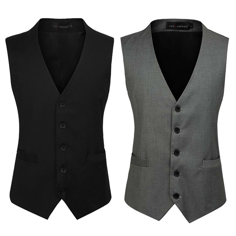 Купить Безрукавка 大码男士马夹男马甲背心春秋冬英伦商务修身正装西装马甲男秋季潮 Others 666y в интернет ...