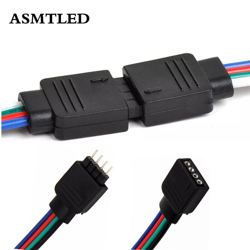 5pcs 4Pin 5 Pin LED Strip Connector Wire for 10mm 12mm 3528