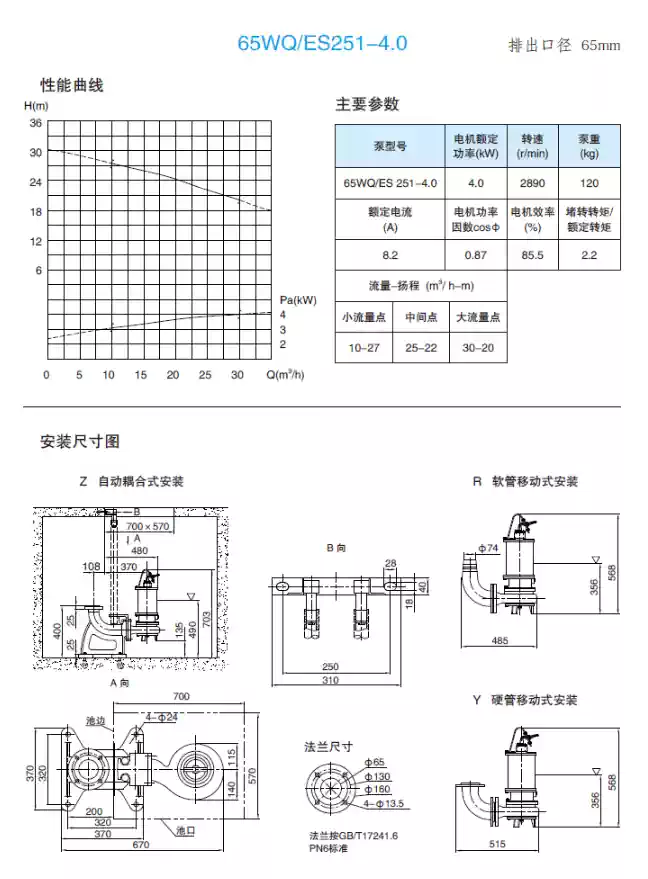 上海凯泉泵业 50WQ/E20-10.5-1.1搅淤泥泵