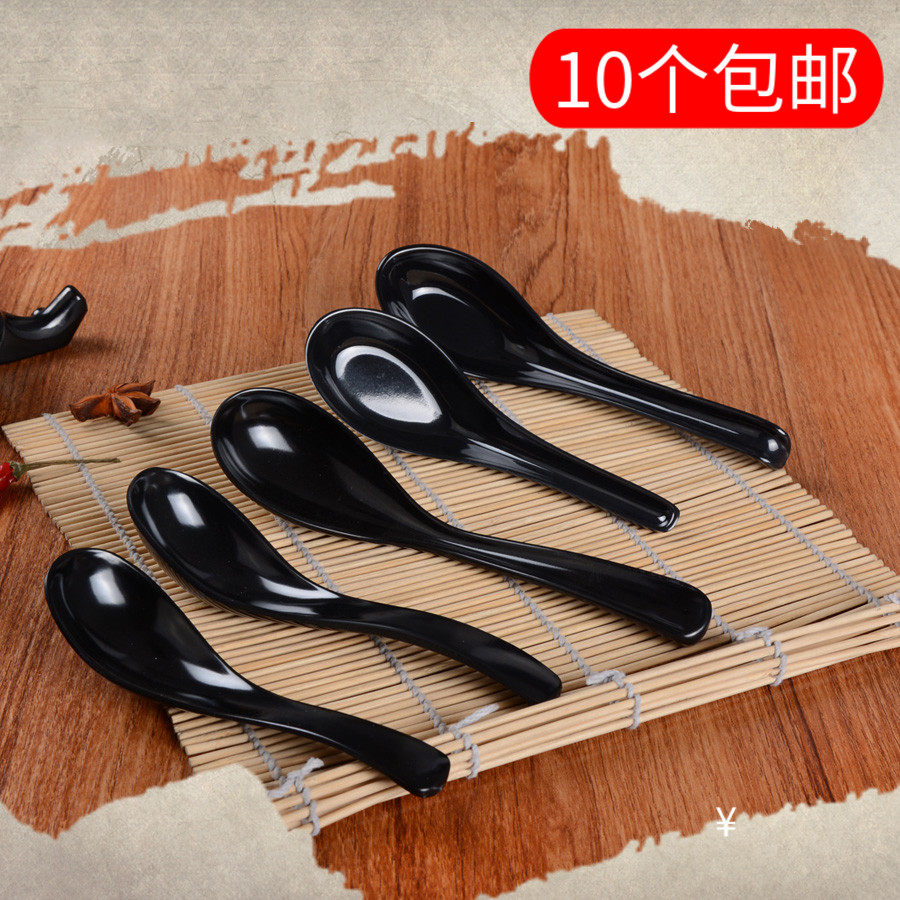 A5 melamine spoon imitation porcelain anti-fall spoon plastic long ...