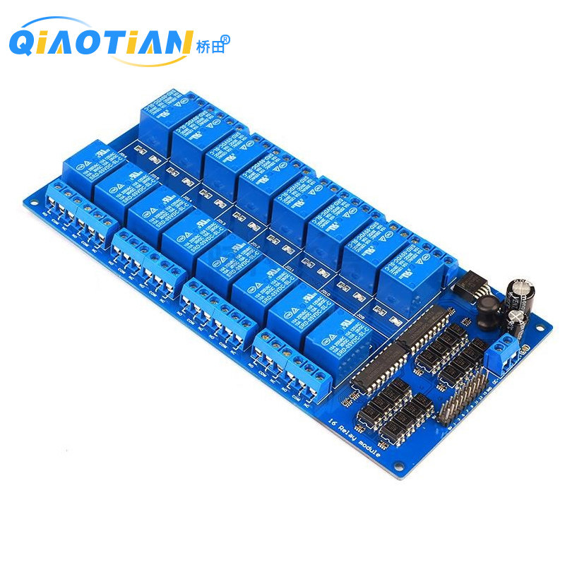16-Channel 12V 5V Relay Module Relay Control Board with Optocoupler ...