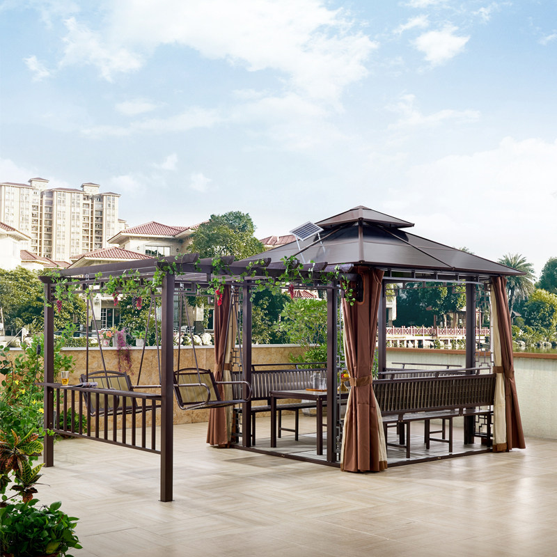 Outdoor Cool Pavilion Courtyard Leisure Pavilions Outdoor Garden Villa ...