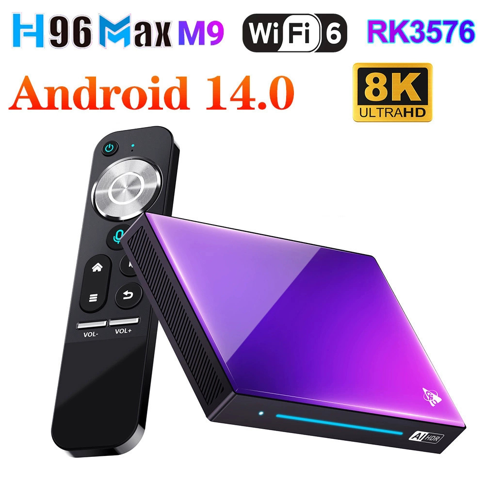 新款H96 MAX M9机顶盒高清8K wifi6网络播放器RK3576 tv box-Taobao
