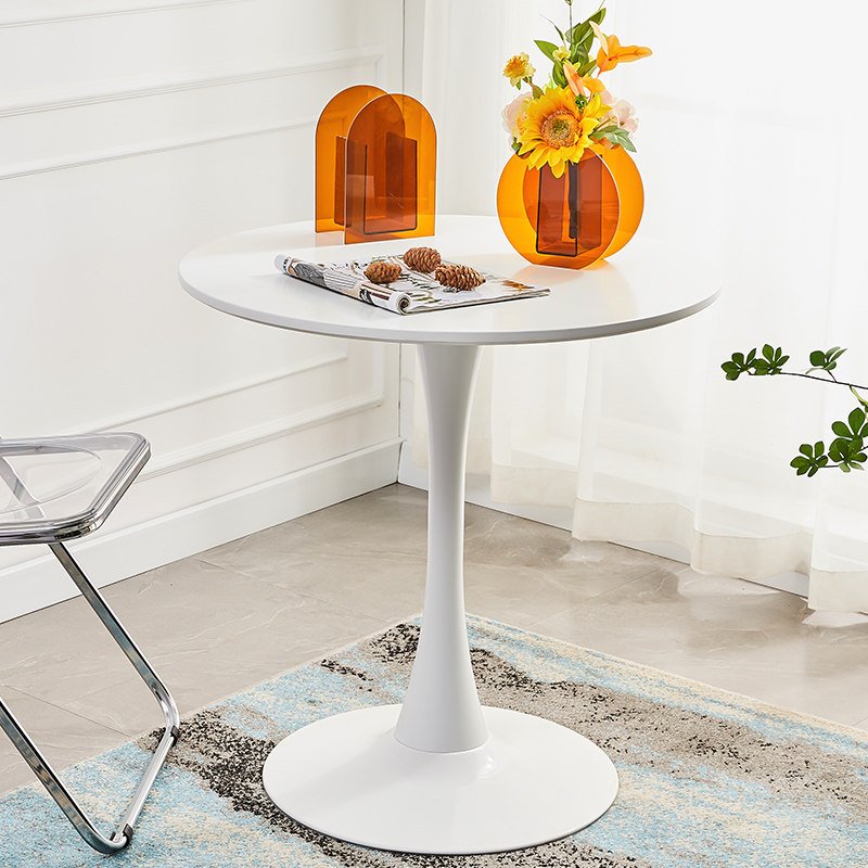 Купить Маленький белый круглый стол сын тюльпаны стол случайный Стол ...