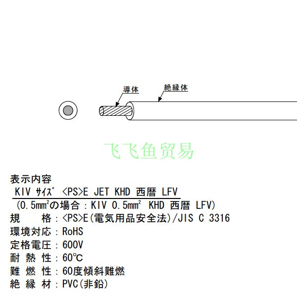 优势供应日本KHD电线KIV 3.5sqケーブル 600V耐圧 黒-阿里巴巴