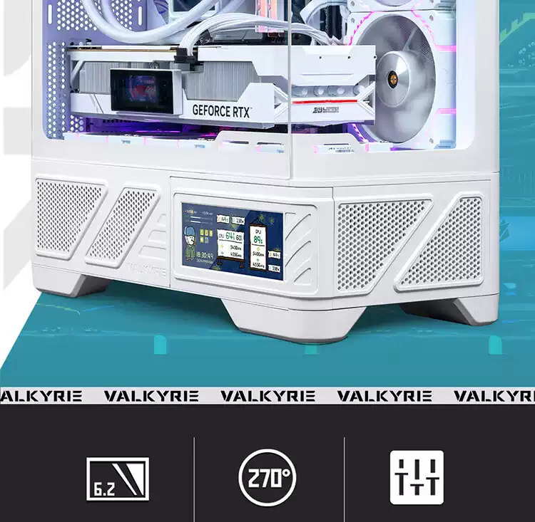 【潮玩客】瓦爾基裏 VALKYRIE VK03-M 黑白色 M-ATX 海景房主機殼