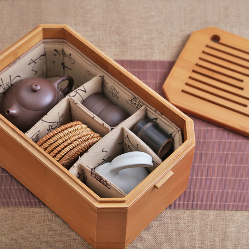 [USD 68.16] Multifunctional Bamboo Tea Ceremony Storage Box Japanese ...