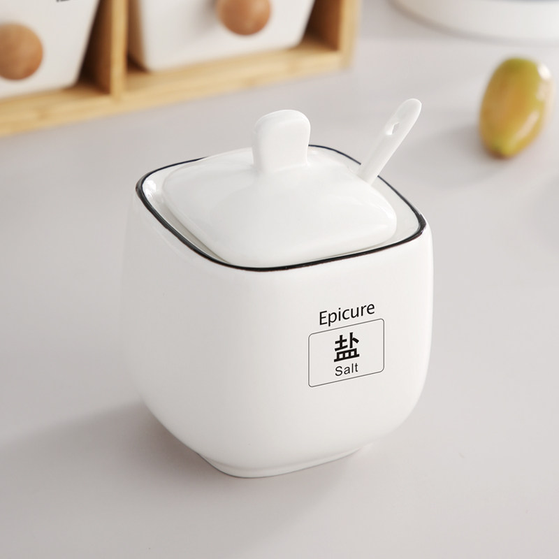 The secret of the kitchen salt shaker: can the white ceramic spice jar ...