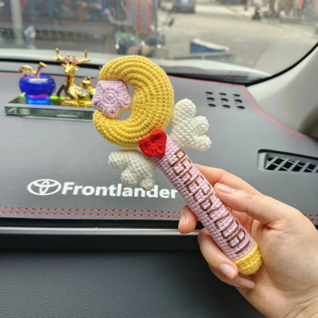 Finished handmade hook magic stick yarn car license plate temporary ...