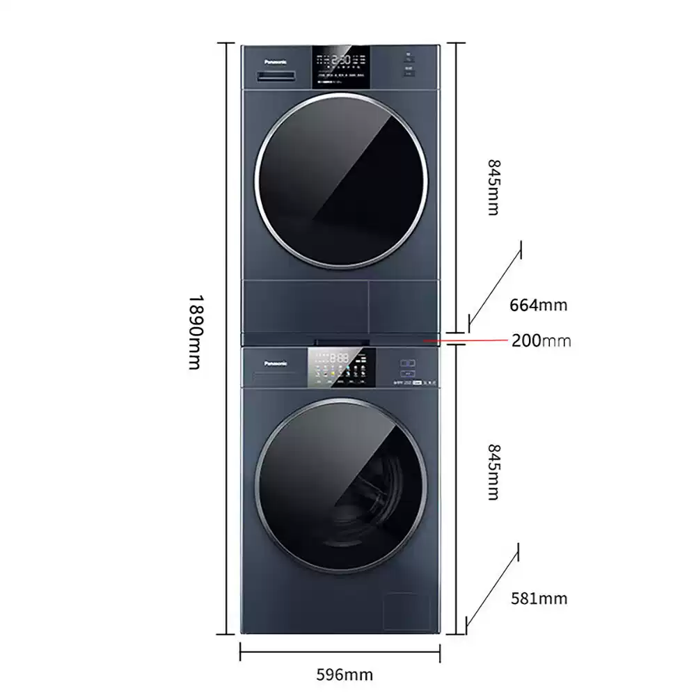Panasonic/松下XQG100-E186/187/175/ER197天暮蓝洗衣机洗烘套装-Taobao