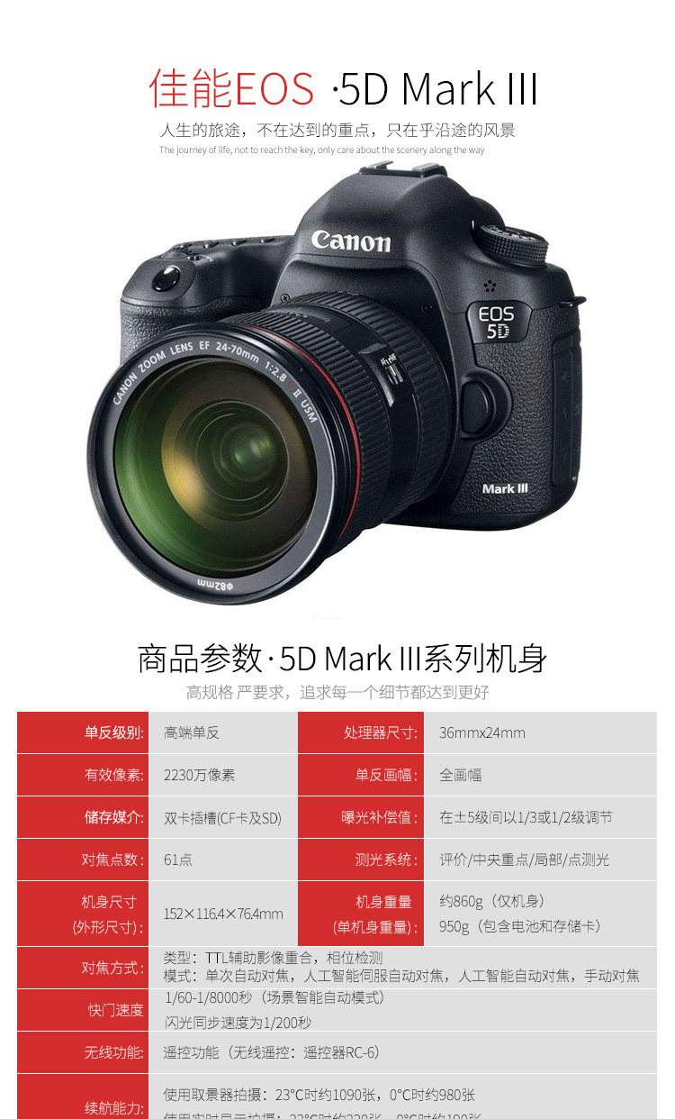 Canon佳能5D3全画幅旗舰5D Mark III单反相机单机 | 咔么租赁—影视器材租赁平台,租单反相机,出租摄像机,镜头租赁,大疆航拍无 ...