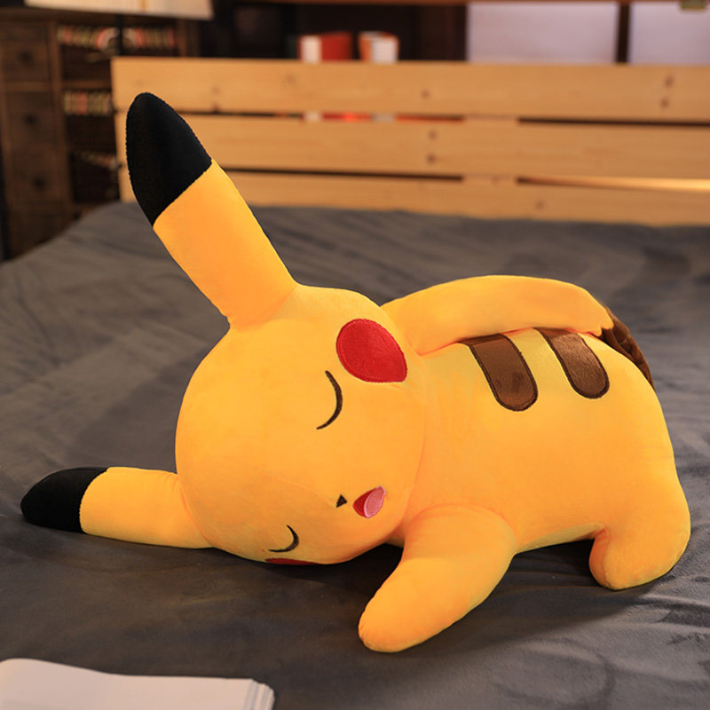 Buy Lying in a Pikachu doll super-budding cute girl sleeping on a ...