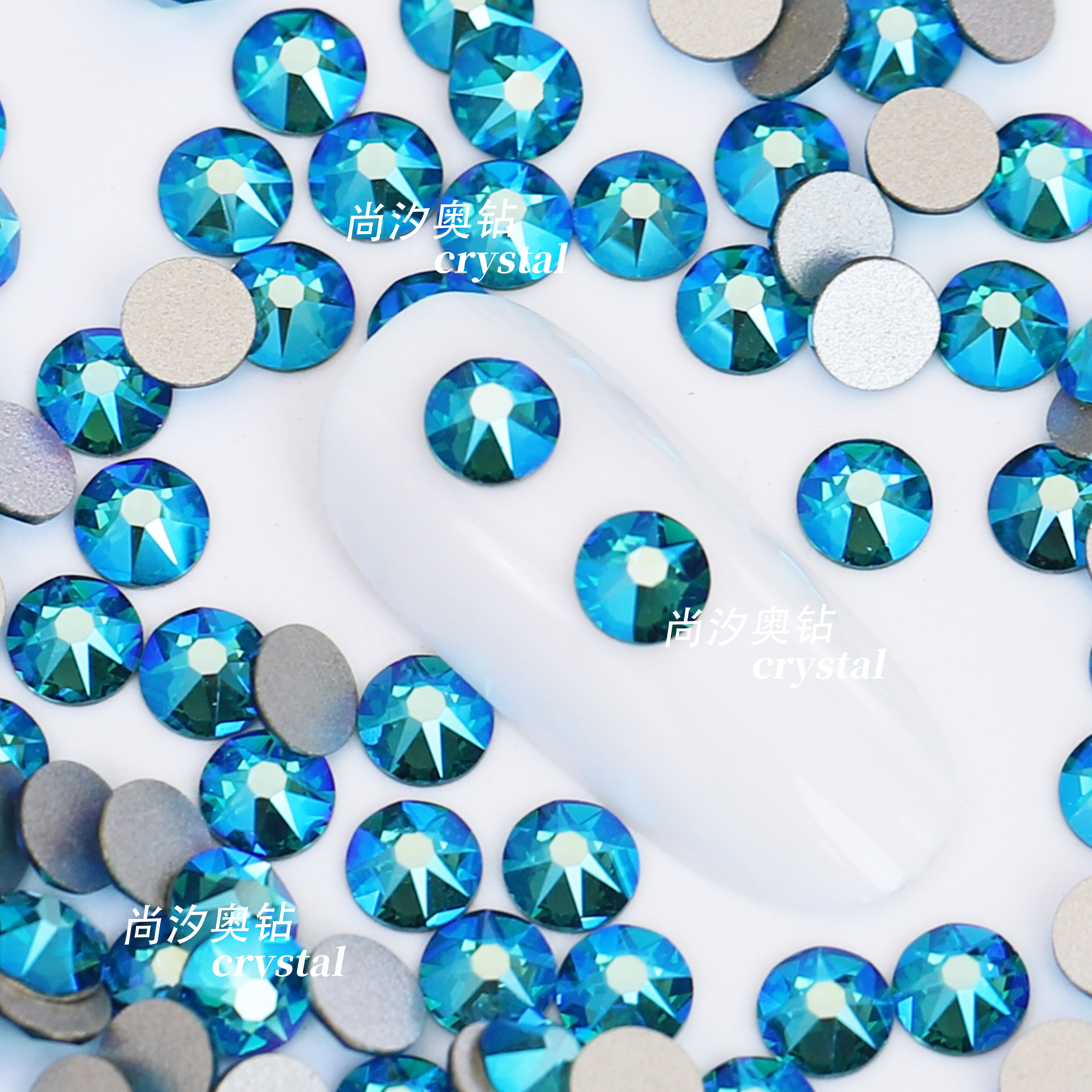 Shijia 2088 blue zircon sparkle nail art hair clip diy kit: instantly ...
