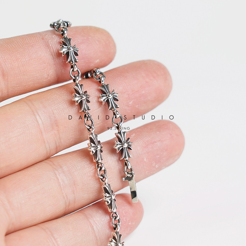 戴出去都倍儿有面子！david S925纯银十字架手链，男女皆宜的时尚单品？-手链-淘宝好物网
