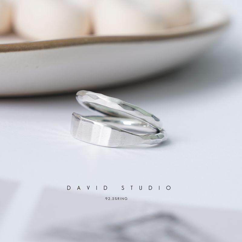 爆火全网！David手工环绕拉丝S925纯银戒指到底值不值得冲？情侣锁死款实测测评来啦🔥-戒指-淘宝好物网