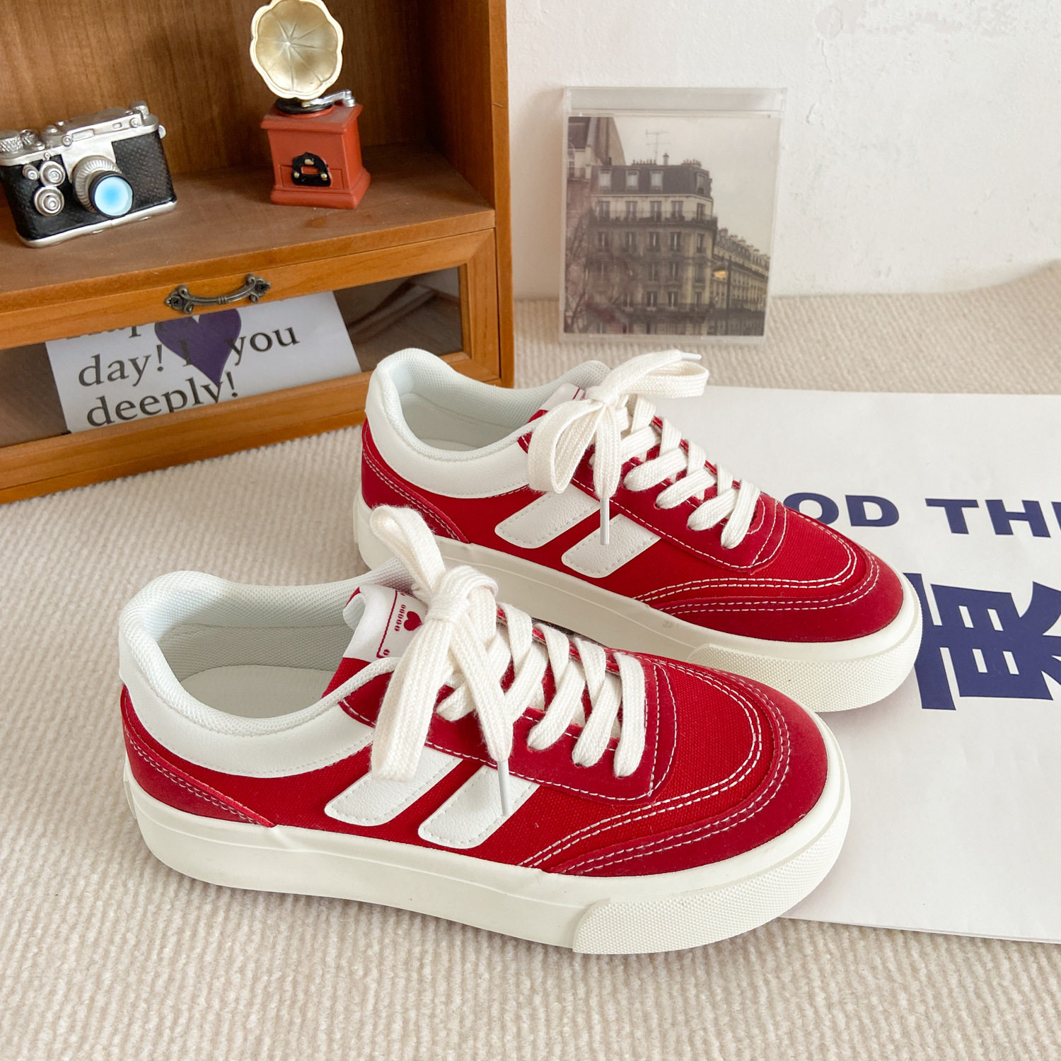 BASIUM/吻朵小众美式港风板鞋2025夏季新款：复古潮流，百搭休闲，穿上就是街头焦点！-帆布鞋-淘宝好物网