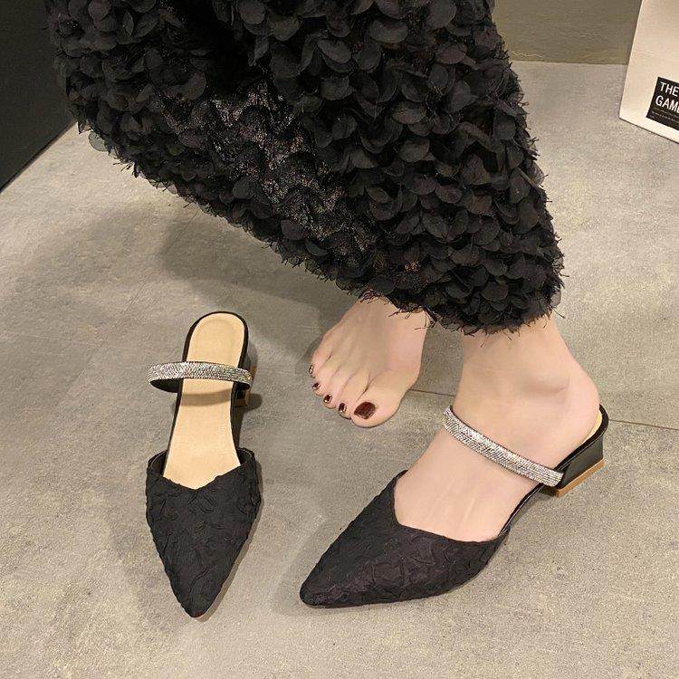 夏日仙女必备！BASIUM吻朵包头半拖鞋，让你每一步都闪耀动人！-一字带凉鞋-淘宝好物网