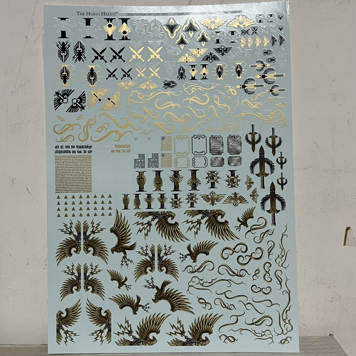 fw 戰錘40k 禁軍 水貼 紙 Legio Custodes Transfer Sheet-Taobao