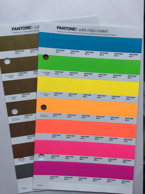 [USD 21.54] PANTONE Color Card Single page metal color CU color card ...