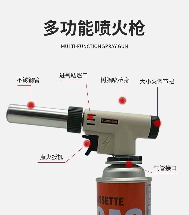 [USD 9.08] Flame Sprayer Gun Tip Handheld Card Gas Tank Home Burning ...
