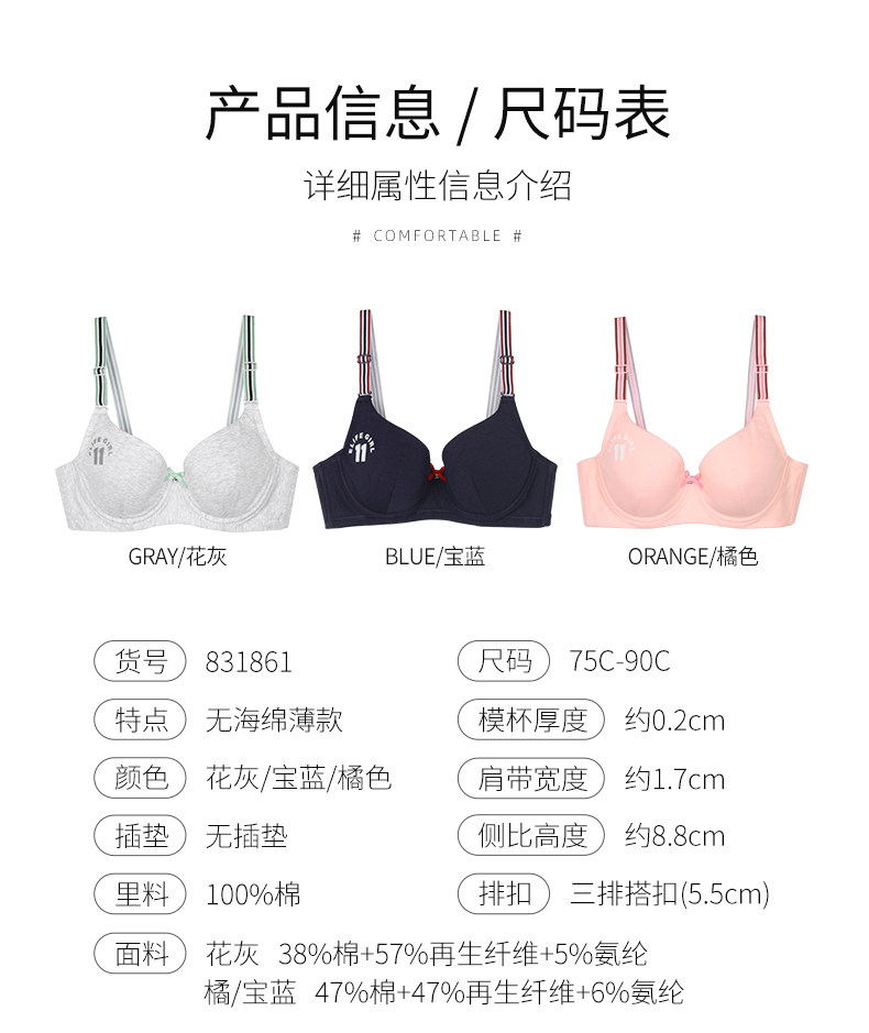 Yi Lanfen girl bra ultra-thin student Senior high school college ...
