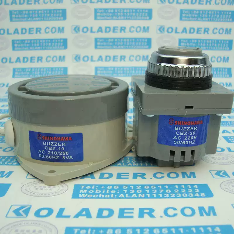 台湾SHINOHAWA大菱电子蜂鸣器CZB-10/CBZ-20/CBZ-30 DC24V/AC220V