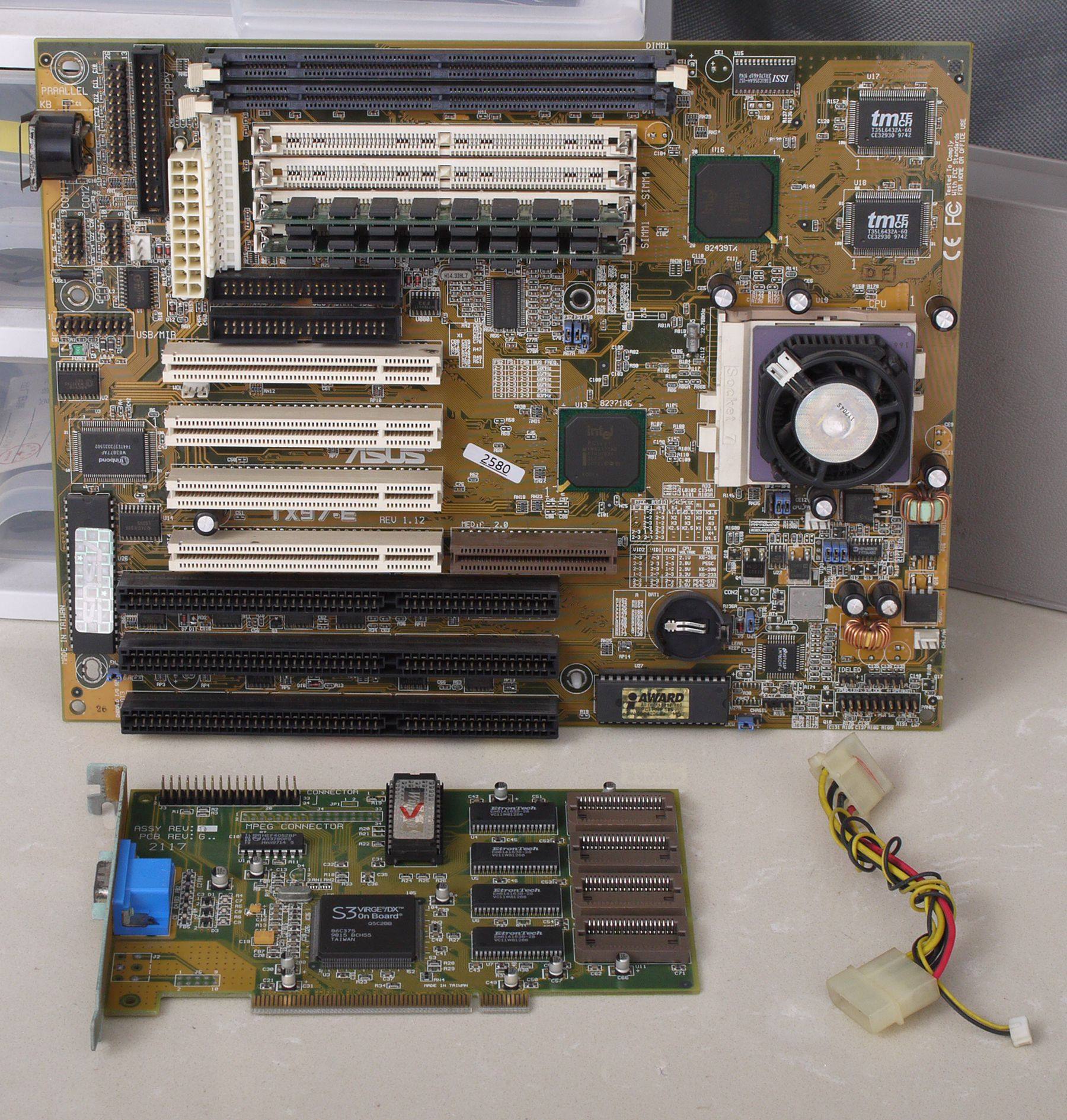 HIFIDIY论坛-华硕 TX97-E 586古董电脑主板 奔腾 PENTIUM-MMX、AI5VP-1.00 586古董电脑主板 Cyri ...