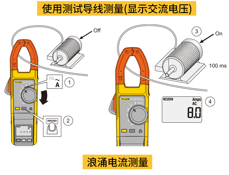 FLUKE福禄克F302+/303/F305/F312钳形万用表数字电流表F319钳型表-阿里巴巴
