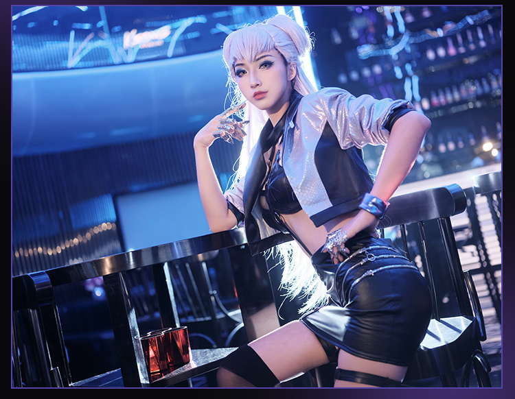 现货娜多LOL英雄联盟KDA伊芙琳cos服S10打歌服游戏Cosplay女4627-阿里巴巴