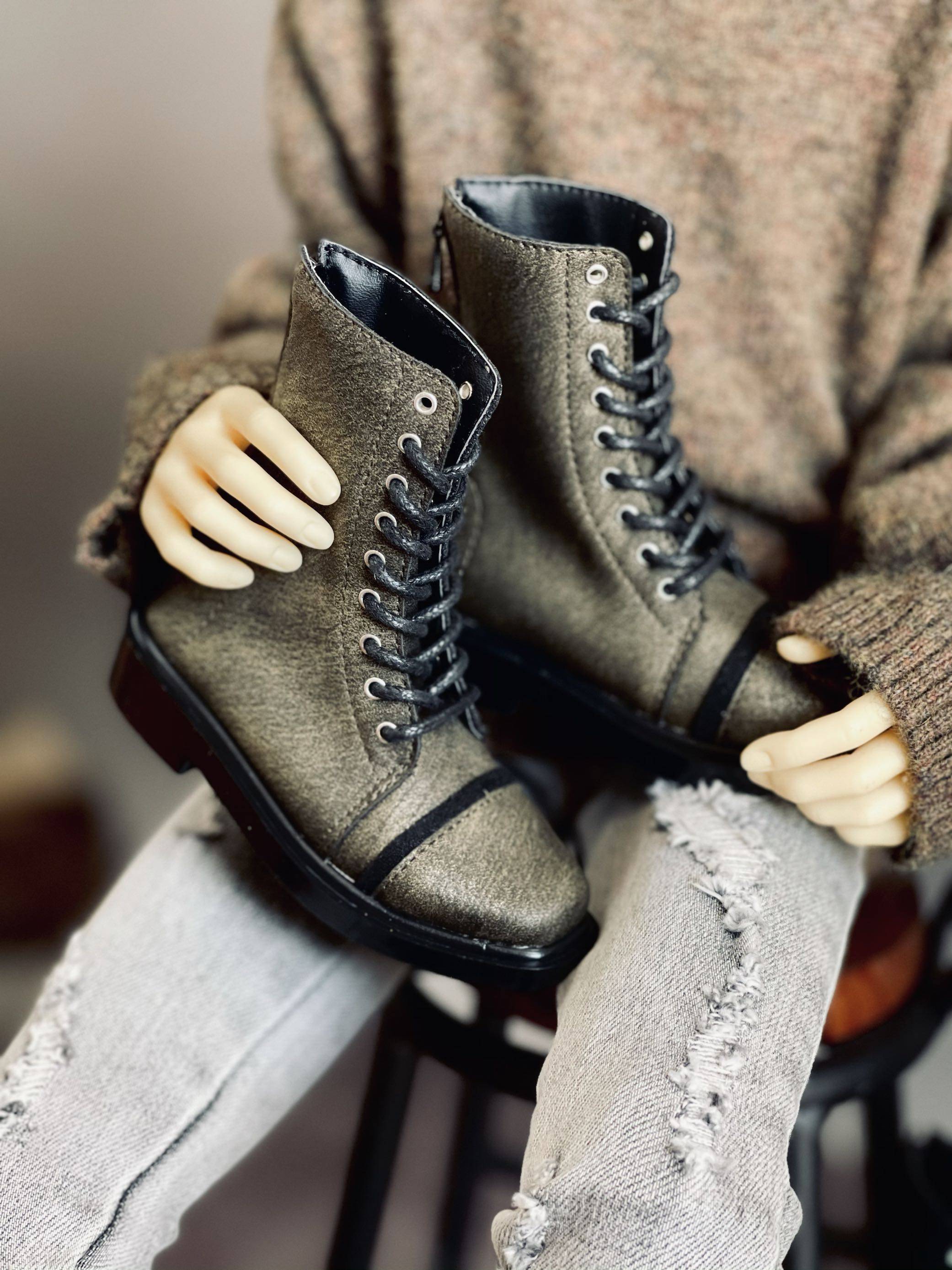 👑 Luo shujia bjd doll shoes - square toe ankle boots 💃 Free shipping ...