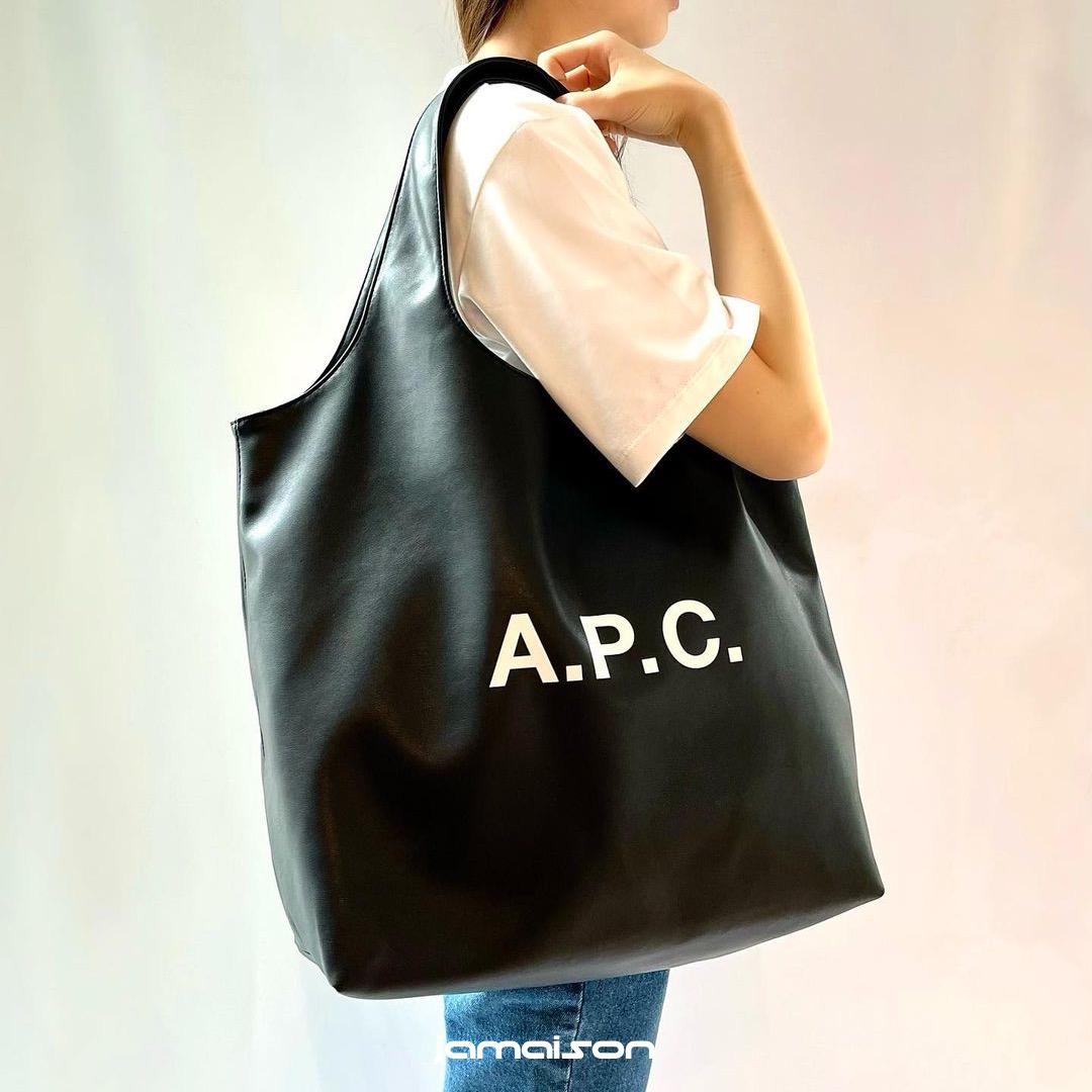 A.P.C. Ninon 托特包 APC 大容量环保皮亮面购物袋 旅行包 妈咪包-Taobao