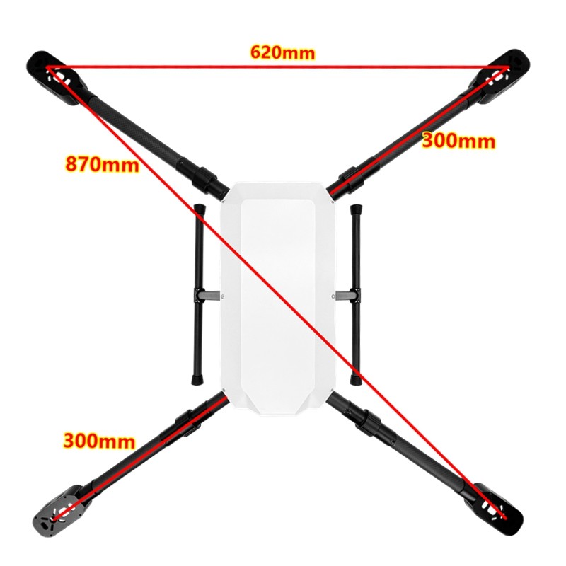 INNLOI DIY H4 870mm Drone Folding Frame Quad Copter Carbon Fiber Cross ...