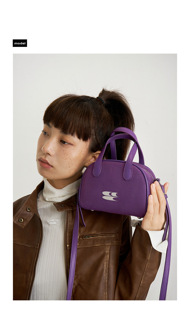 CryingCenter 经典3C LOGO 紫色mini波士顿包 哭喊中心 - Crying center哭喊中心旗舰店